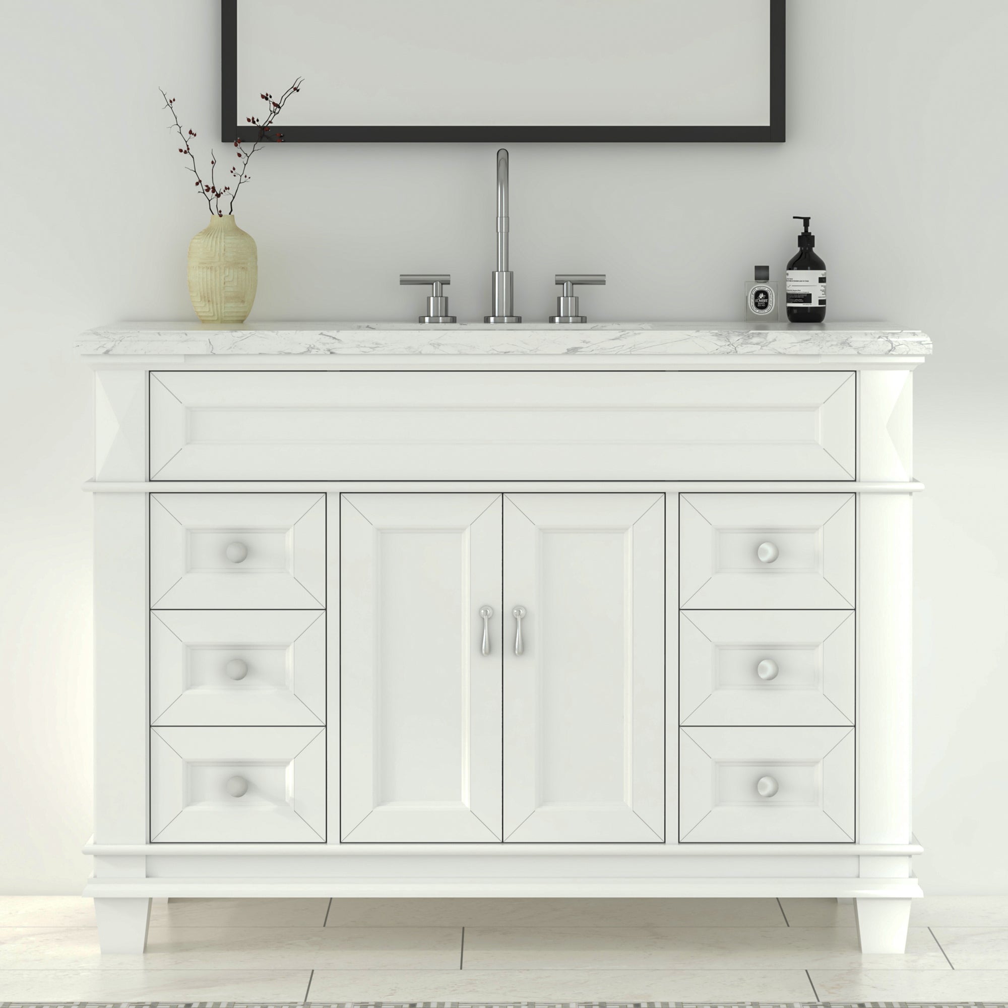 1917 48" Bathroom Vanity Cabinet Set