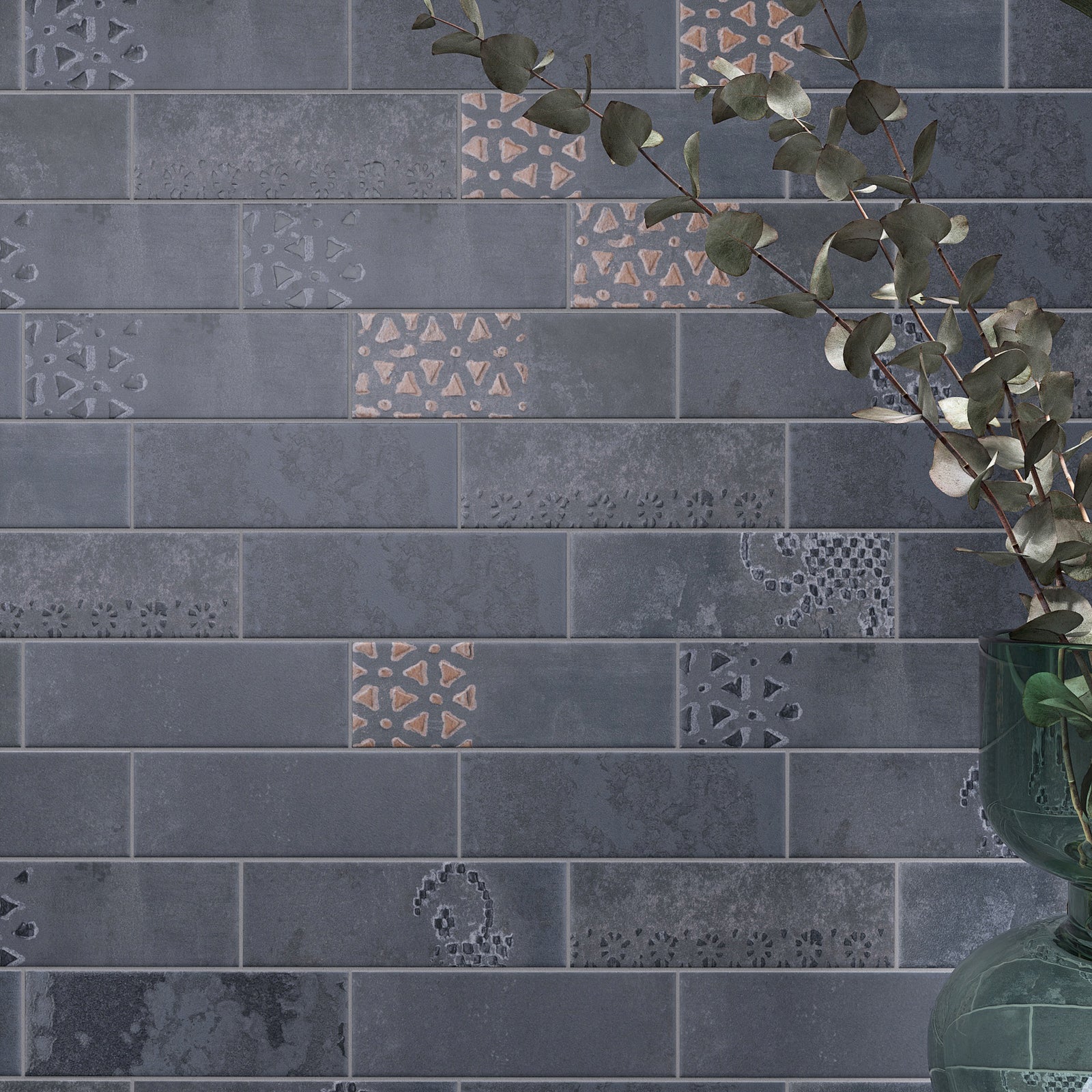 Tempo 2.6"x7.9" Matte Porcelain Floor and Wall Tile - Marine Blue
