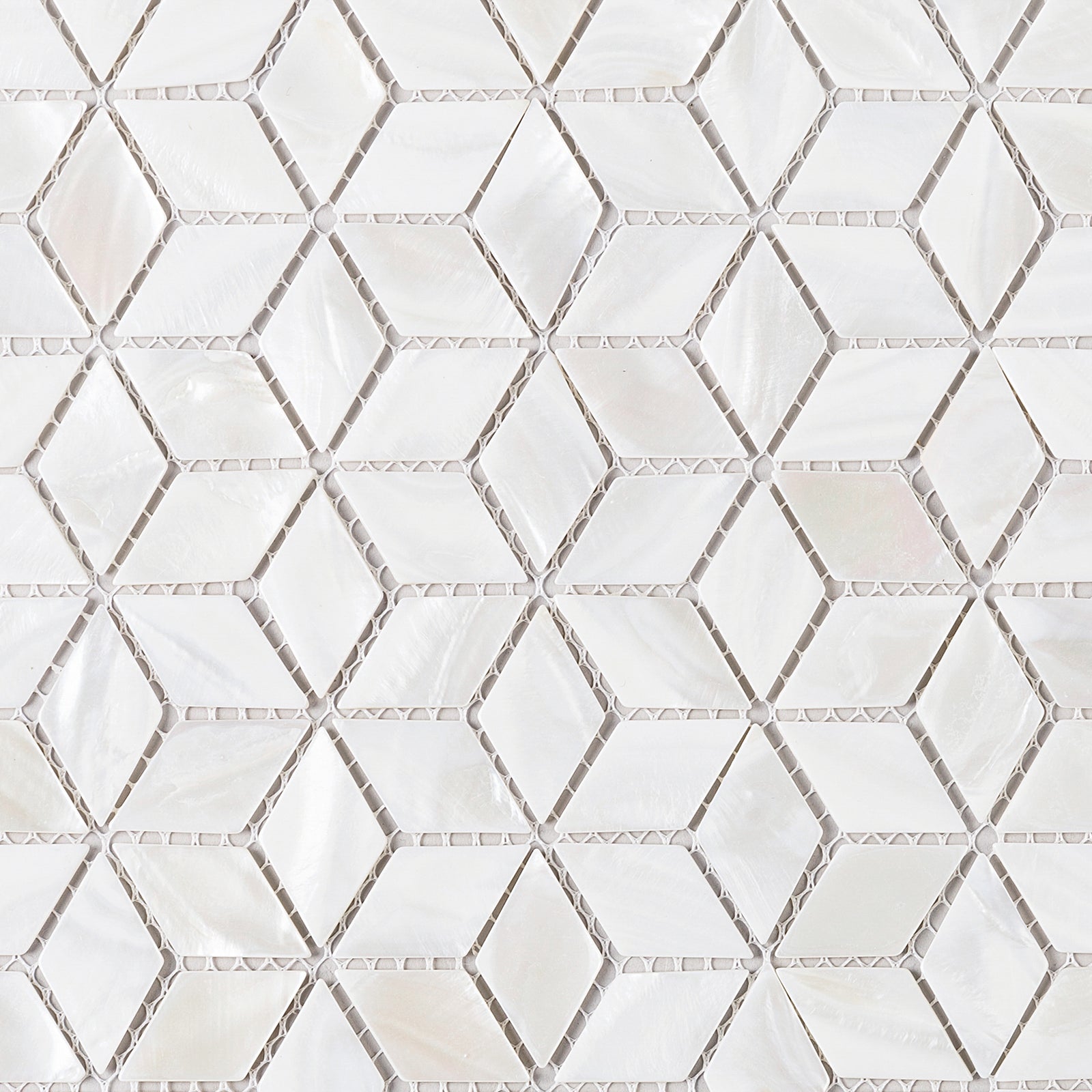 Multile- Diamond shape mother of pearl white shell mosaic tile 12x12