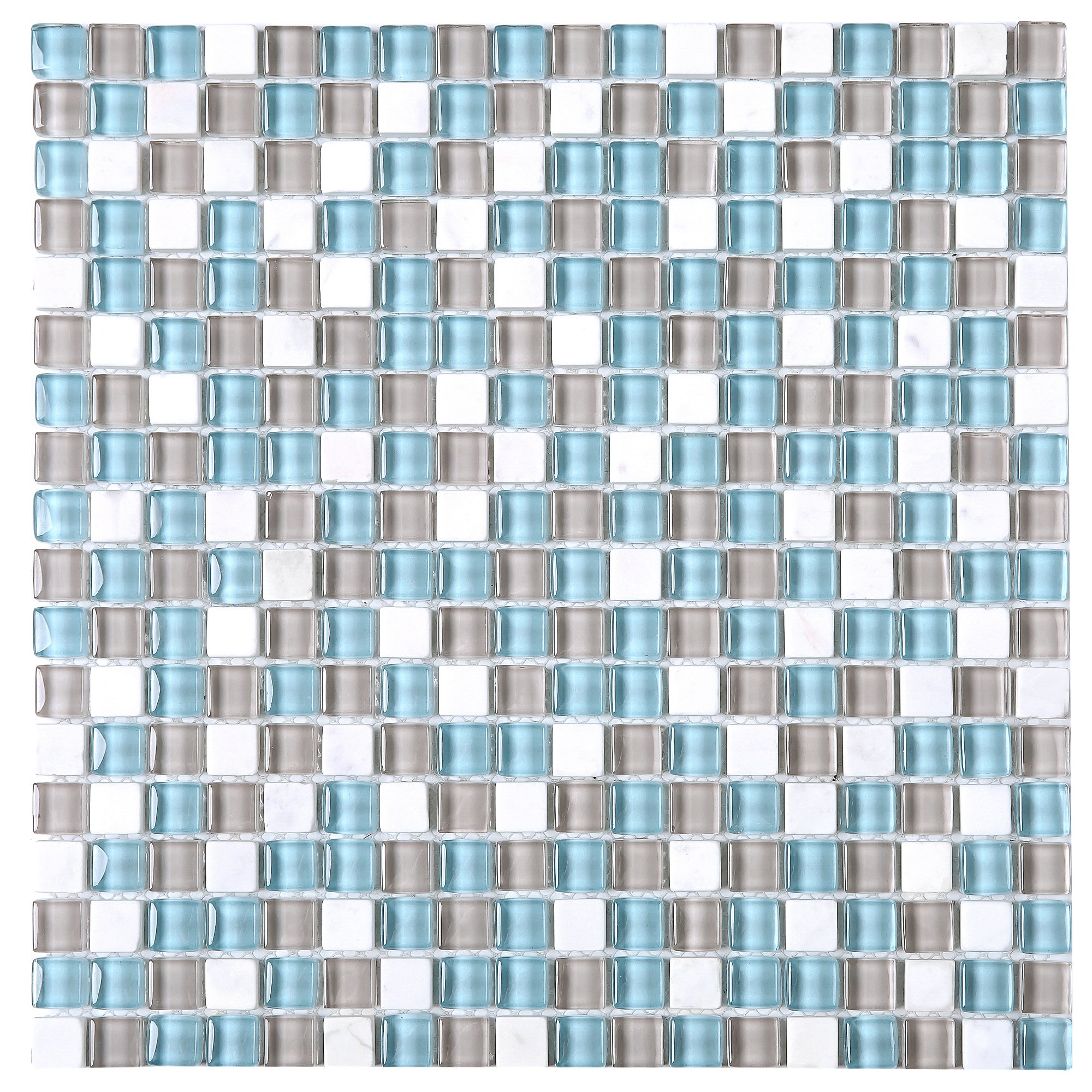 Multile(Multi Tile)Penny tile blue tiny square glass mosaic tile sheet