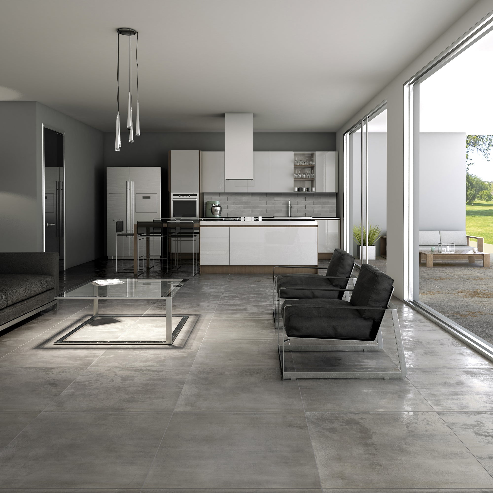 LE LEGHE Platino Matte Porcelain Tile 12"x24",24"x24" Wall & Floor