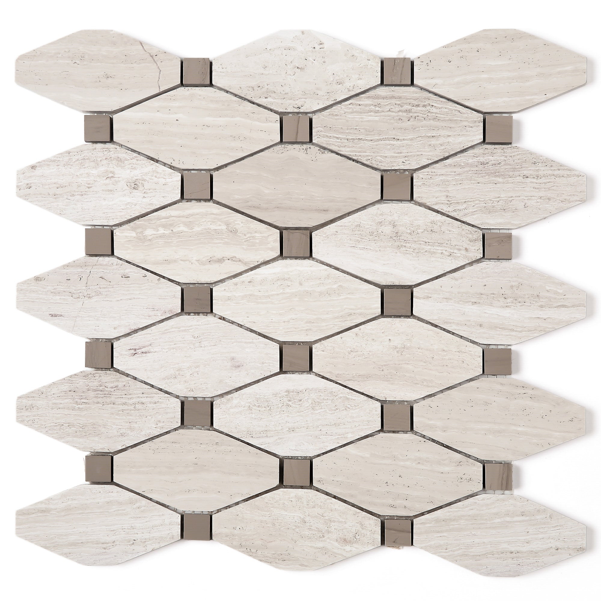 WOBE-07 Wooden Beige Series- Victoria Mosaic Tile